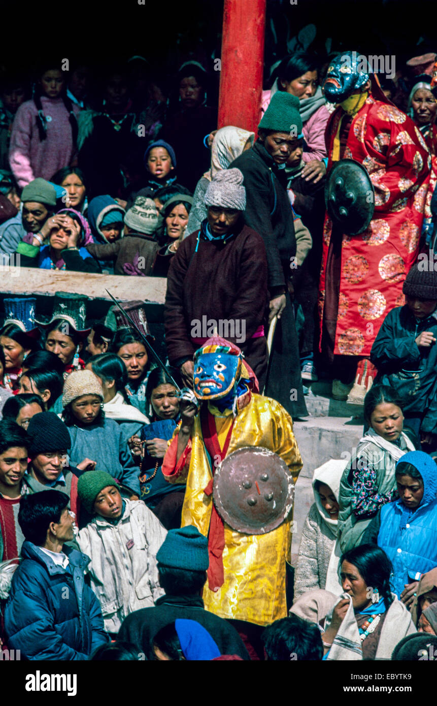 Ladakh Matho monastery Tibet annual Cham dance ceremony performing ...