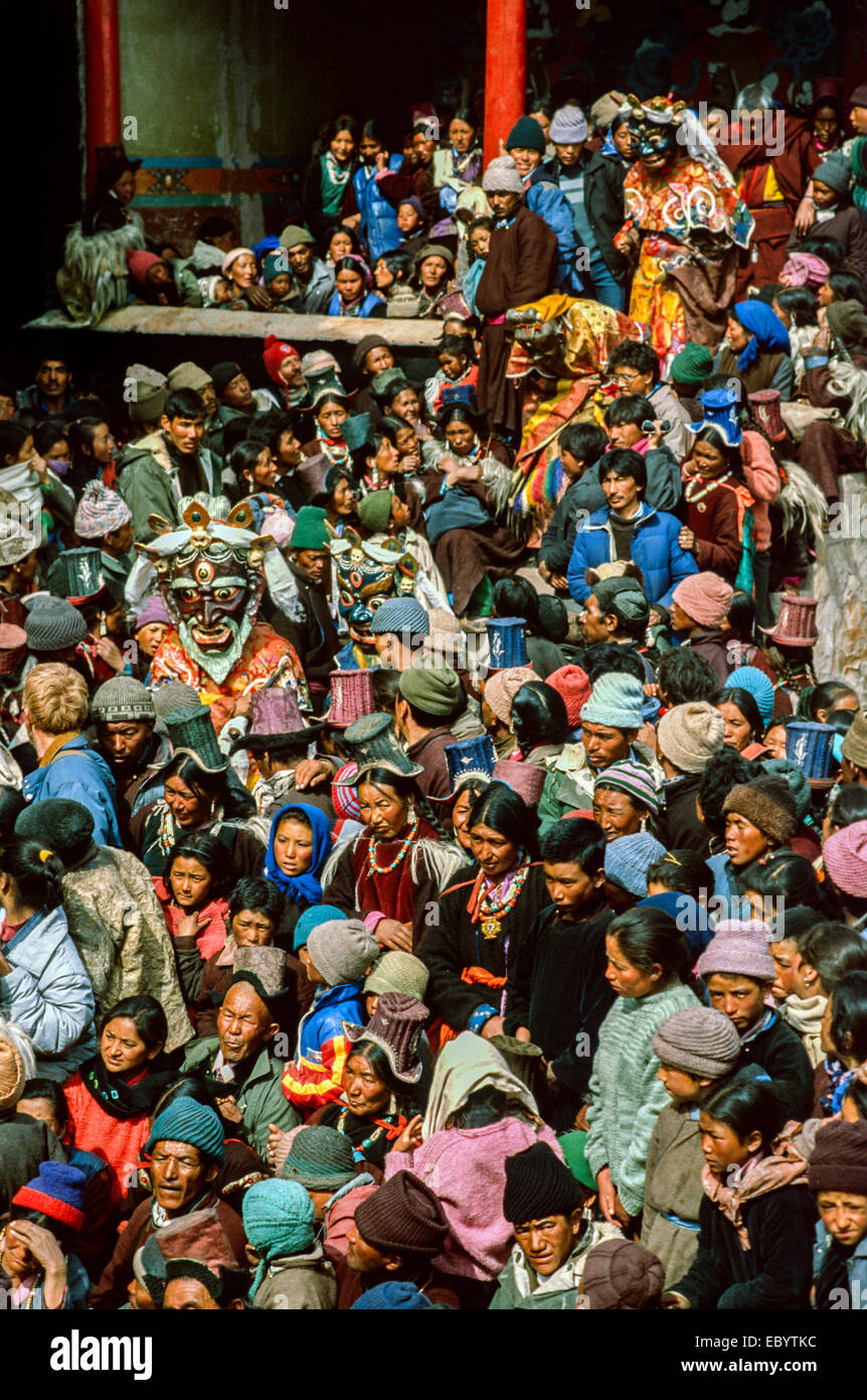 Ladakh Matho monastery Tibet annual Cham dance ceremony performing ...