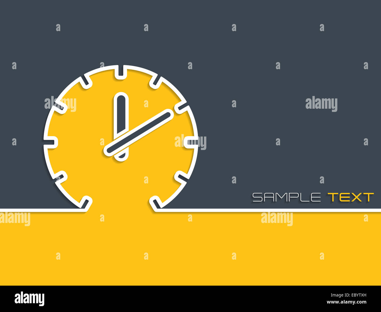 Abstract advertising background with clock silhouette and text Stock ...