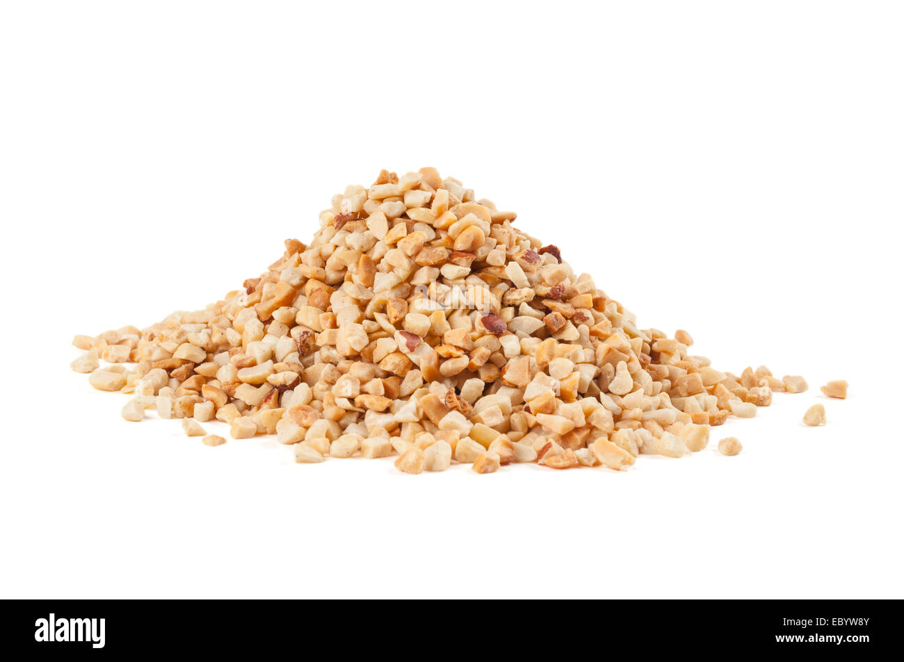 Heap of roasted crushed peanuts on white background Stock Photo - Alamy