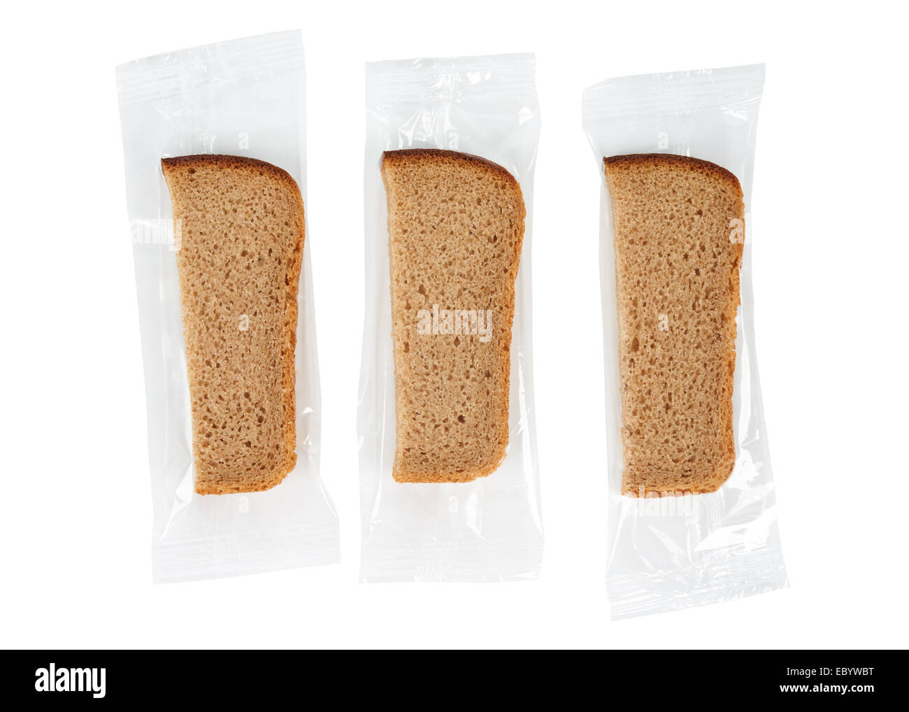 Packed slices of bread isolated on white Stock Photo - Alamy