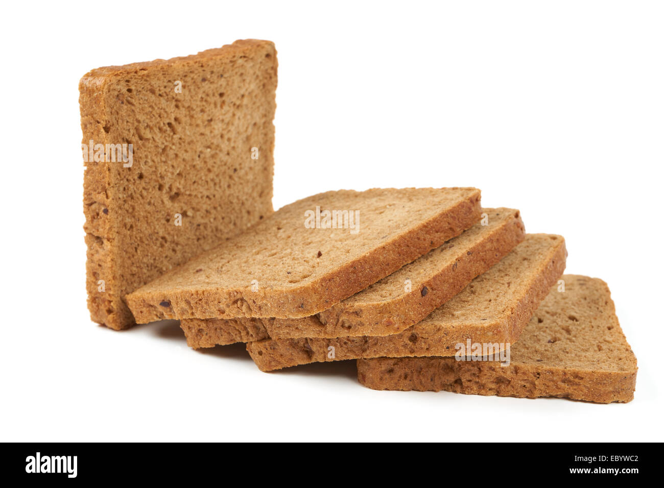 Five slices of rye bread for toasts Stock Photo - Alamy
