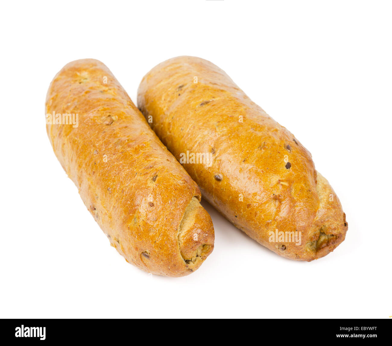 Two rolls isolated on the white background Stock Photo - Alamy
