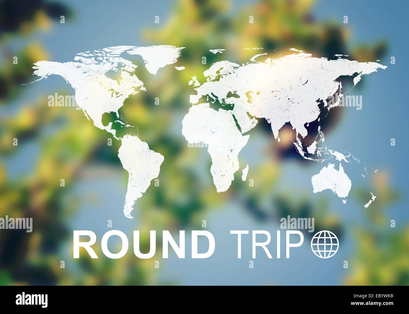 Round Trip header Stock Photo - Alamy