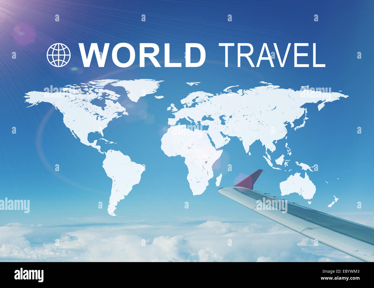 World Travel header Stock Photo - Alamy