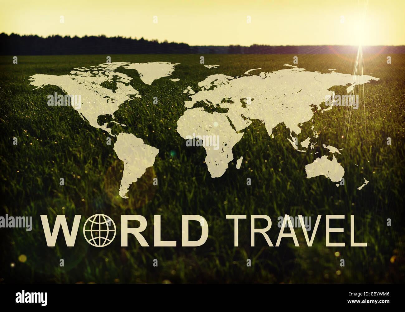 World Travel header Stock Photo - Alamy