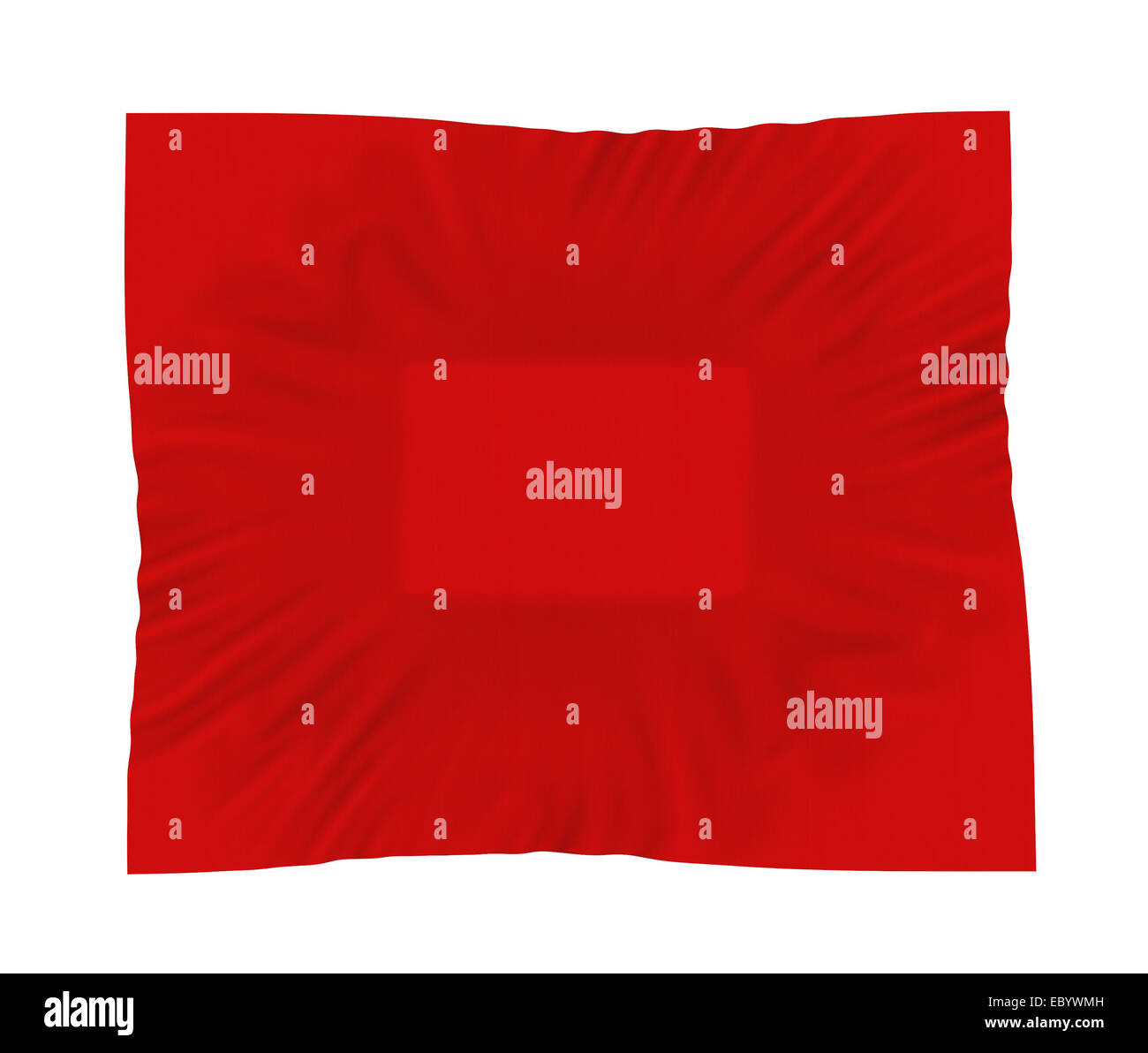 Object of rectangular shape covered with red cloth, on white Stock ...