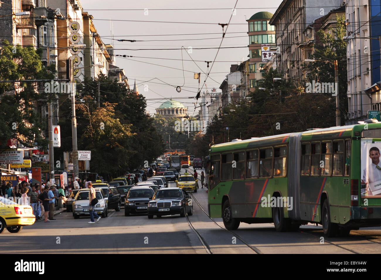 Busy street of Sofia,Bulgaria Stock Photo - Alamy