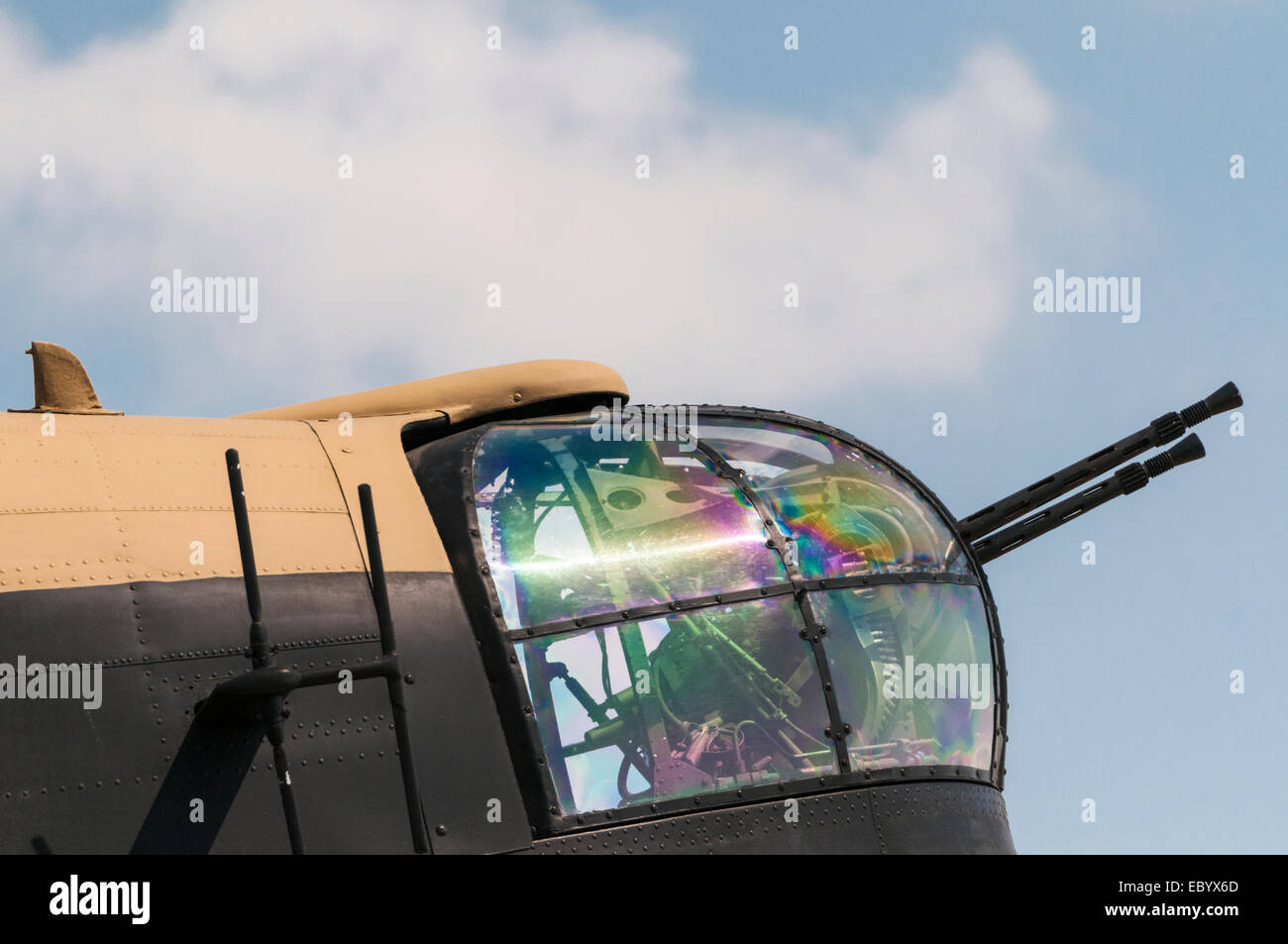 Front gun turret of an RAF Bomber Command Avro Lancaster WW2 aeroplane Stock Photo - Alamy