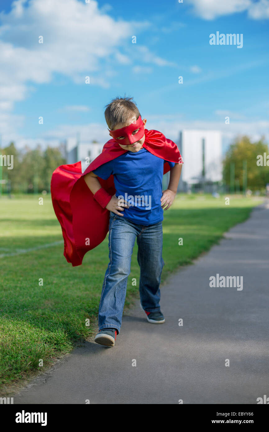 Boy dressed in cape mask hi-res stock photography and images - Alamy