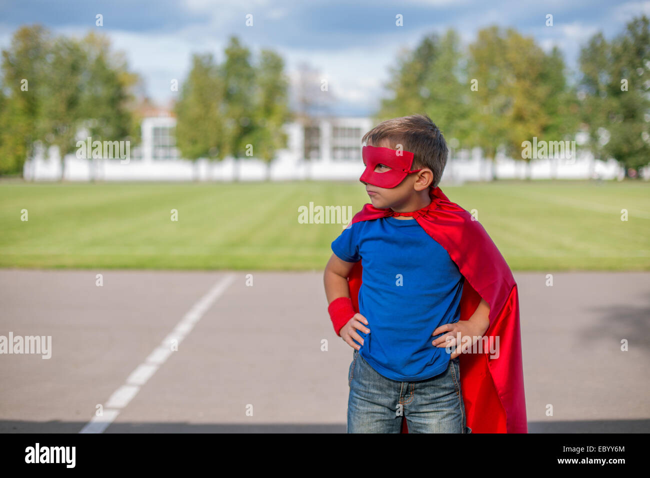 Boy dressed in cape mask hi-res stock photography and images - Alamy