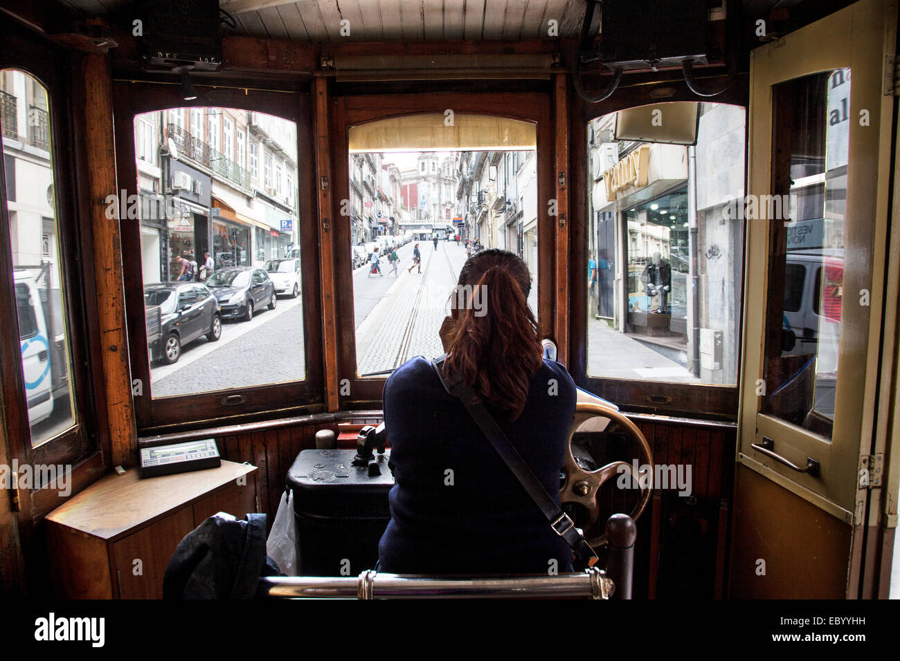 Inside a tram hi-res stock photography and images - Alamy