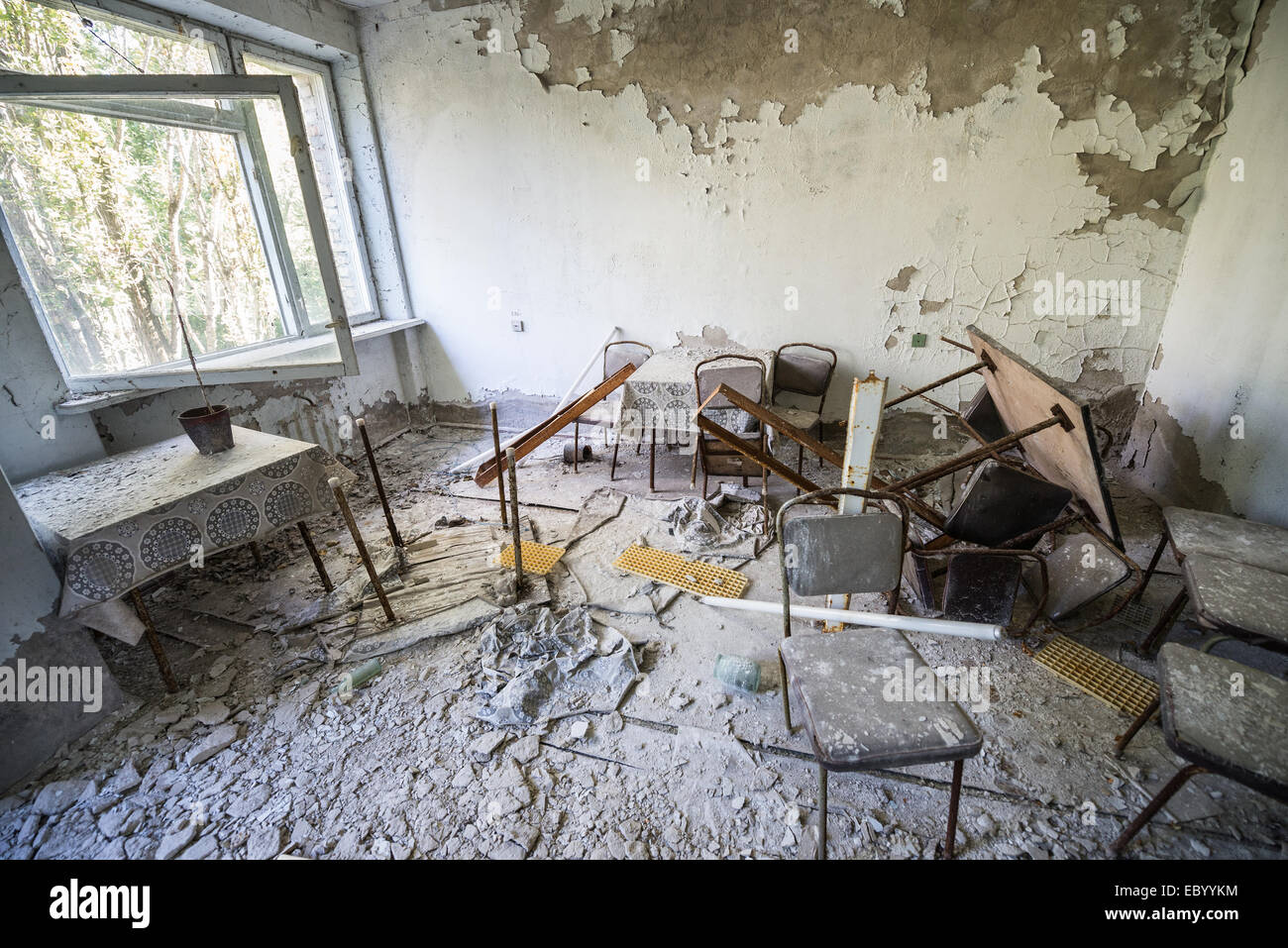 canteen of City Hospital No. 126 in Pripyat abandoned city, Chernobyl ...