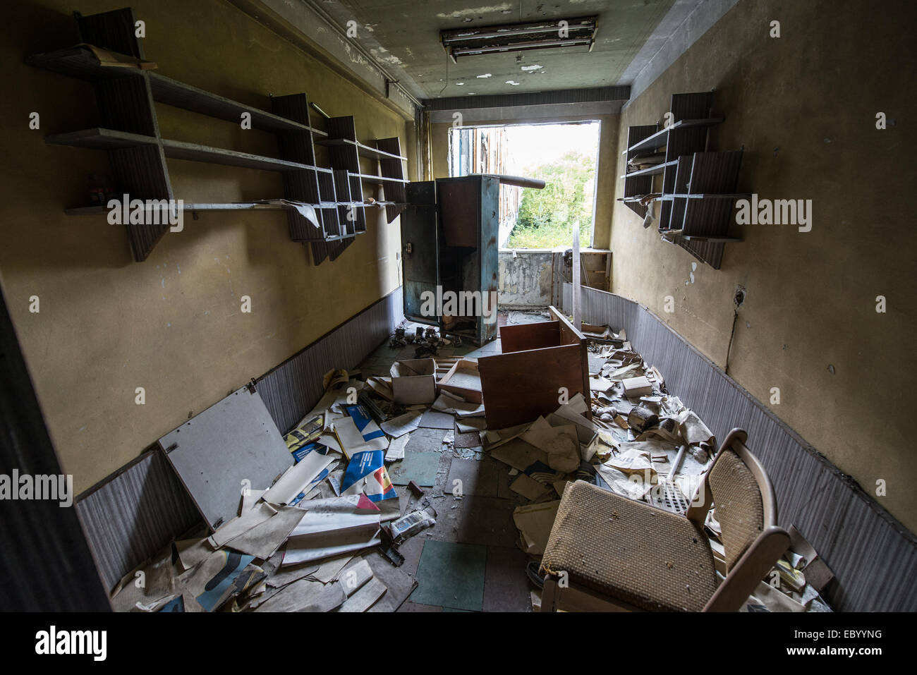 small office near main entrance to JUPITER factory in Pripyat abandoned ...