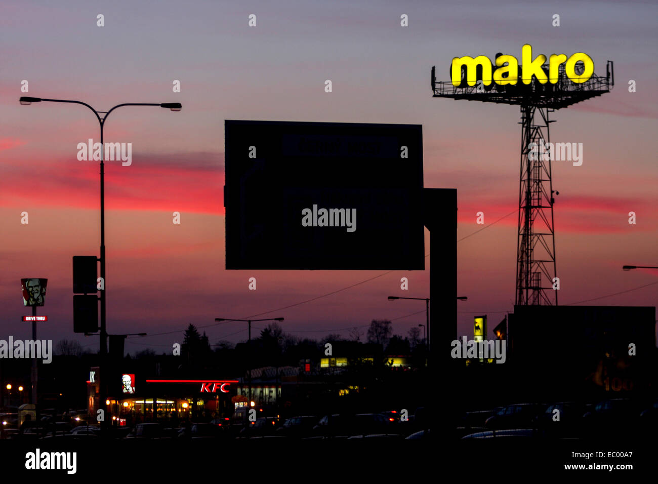 Makro logo sign ad Prague Czech Republic Stock Photo - Alamy