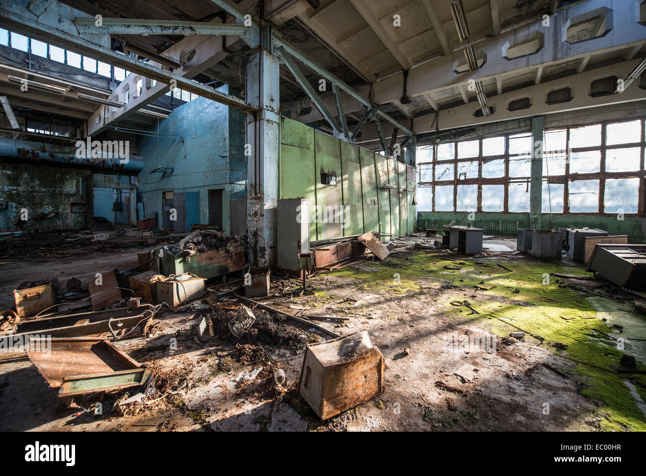 one of the main workshop in JUPITER factory in Pripyat abandoned city ...