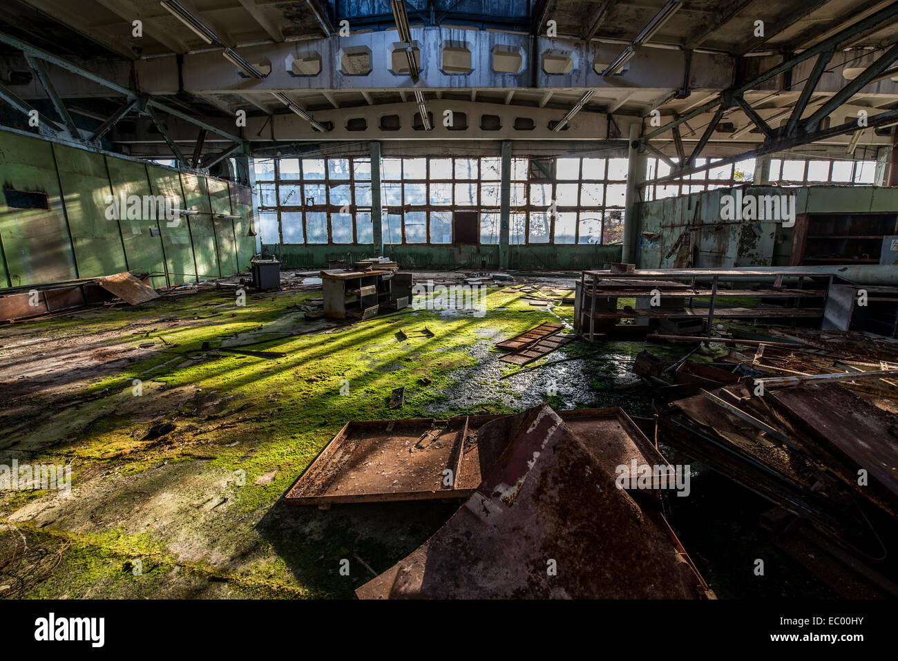 one of the main workshop in JUPITER factory in Pripyat abandoned city ...