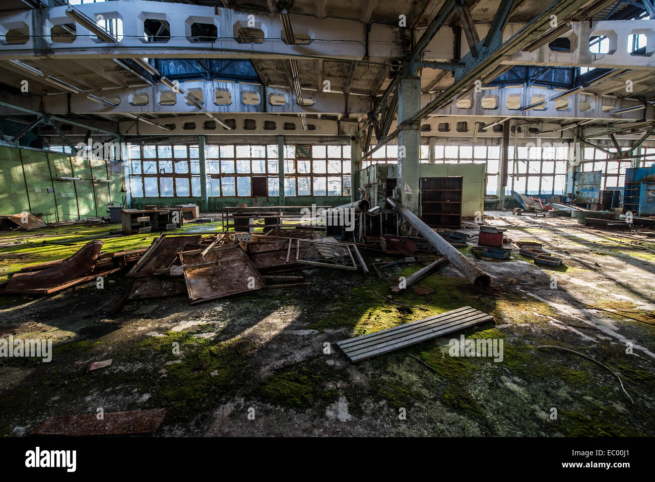 one of the main workshop in JUPITER factory in Pripyat abandoned city ...