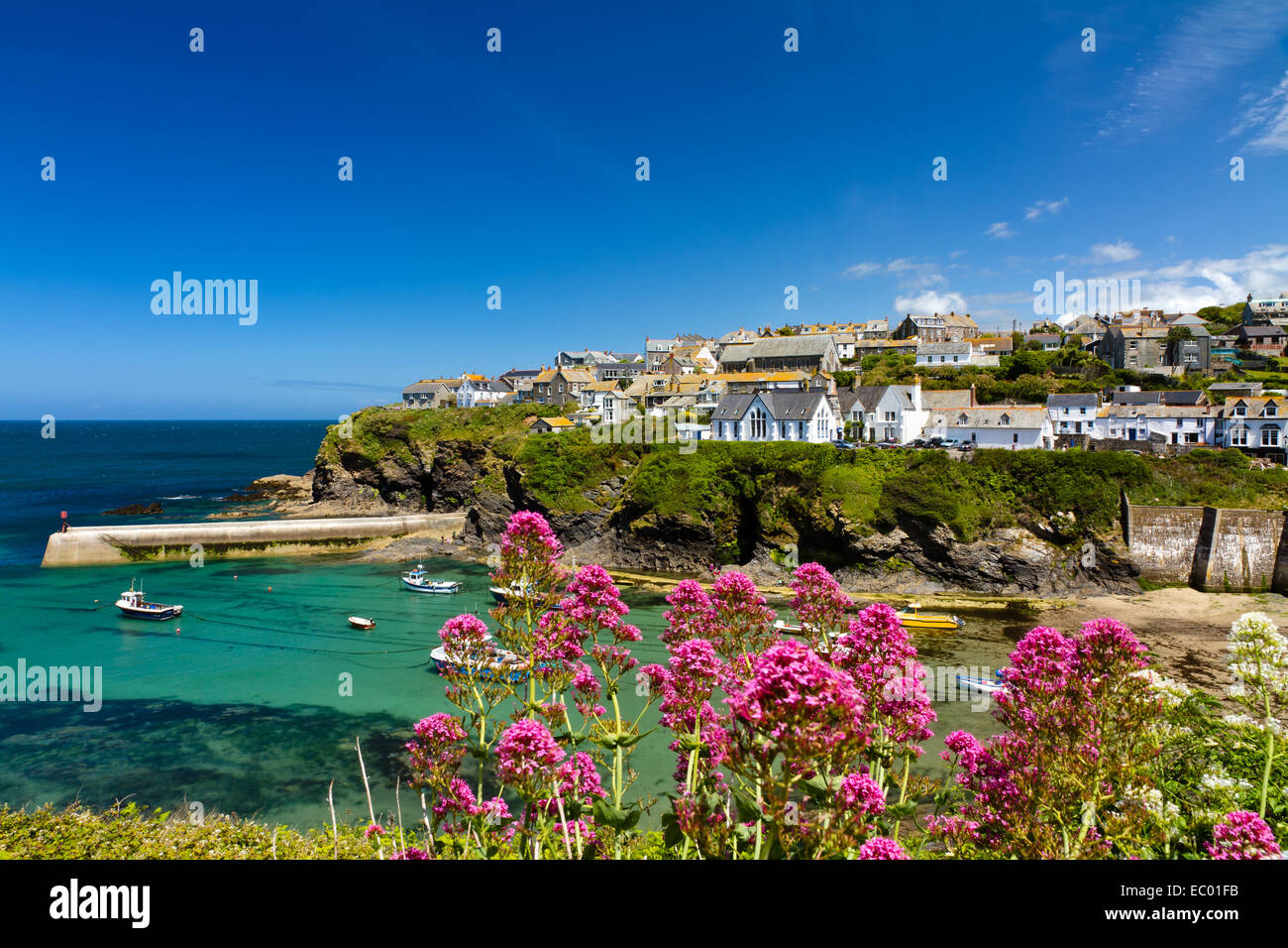 Cove and harbour of Port Isaac, Cornwall, England Stock Photo - Alamy