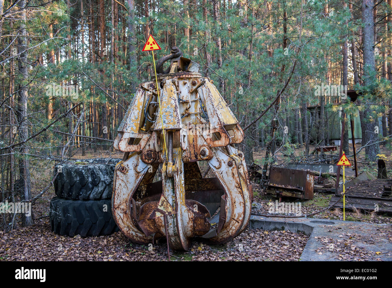 famous irradiated grapple in Pripyat abandoned city, Chernobyl ...