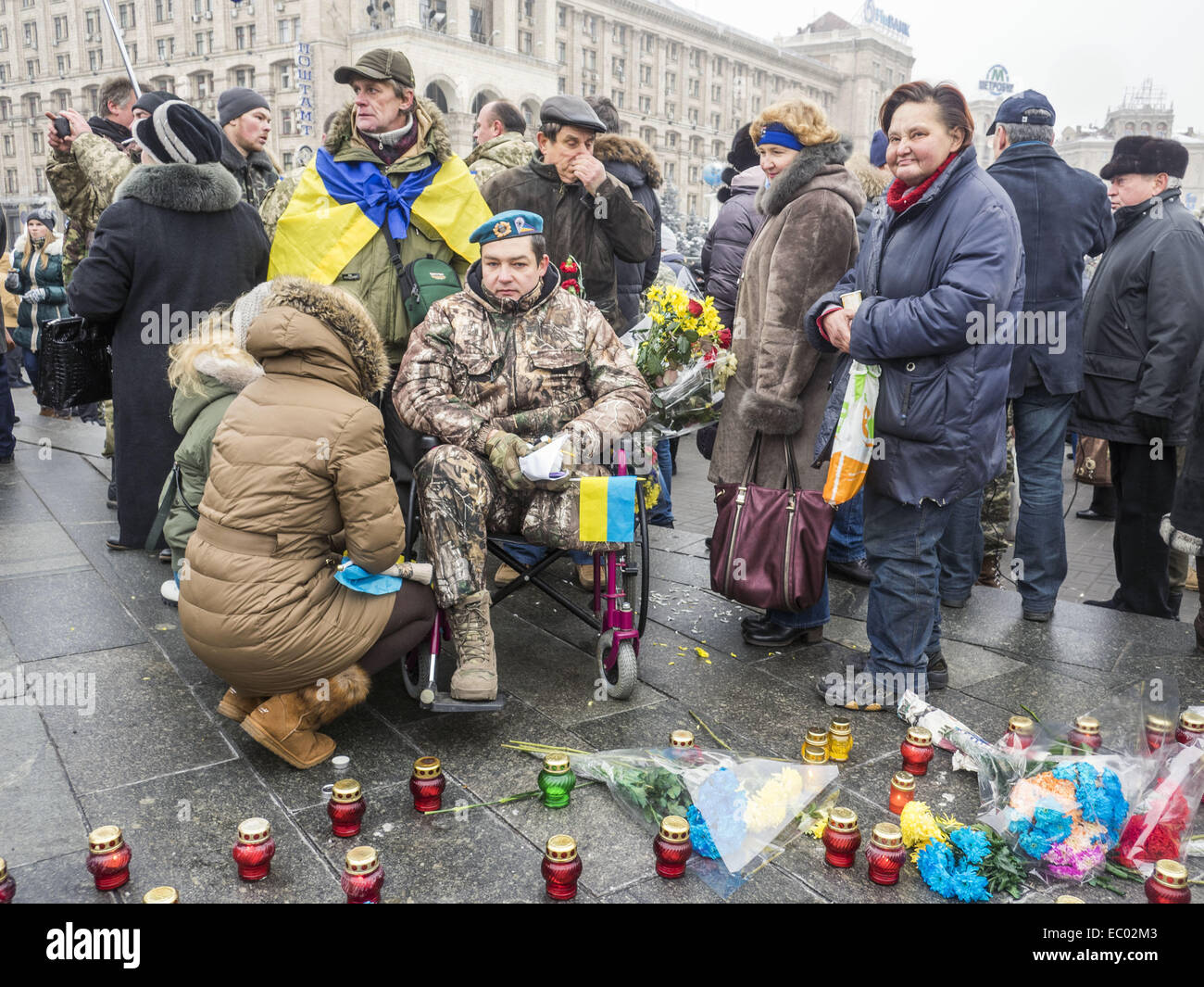 Dec. 6, 2014 - Legless invalid soldier from the ''Kiev 12'' volunteers ...