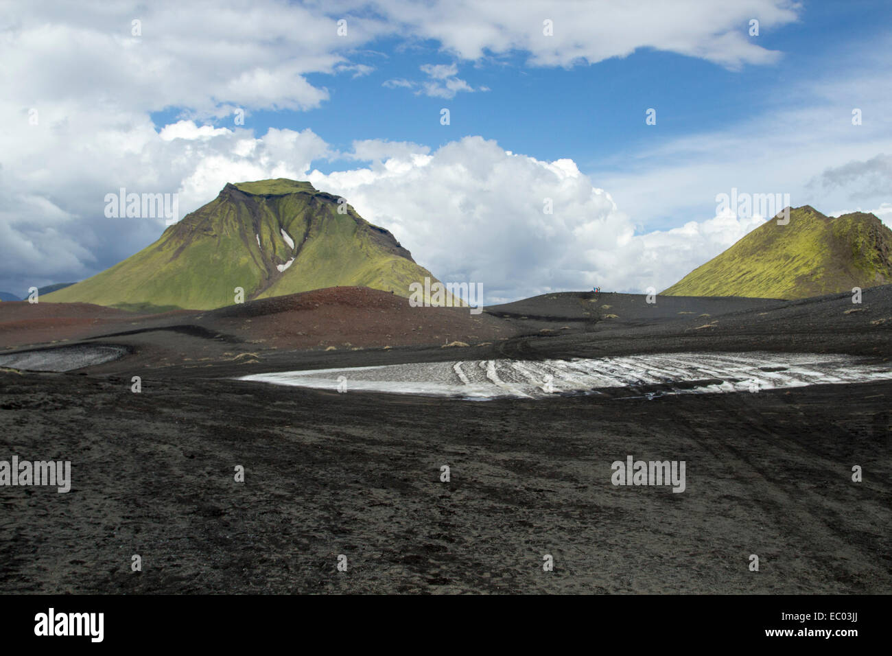 Icelandic volcano in lava desert Stock Photo - Alamy