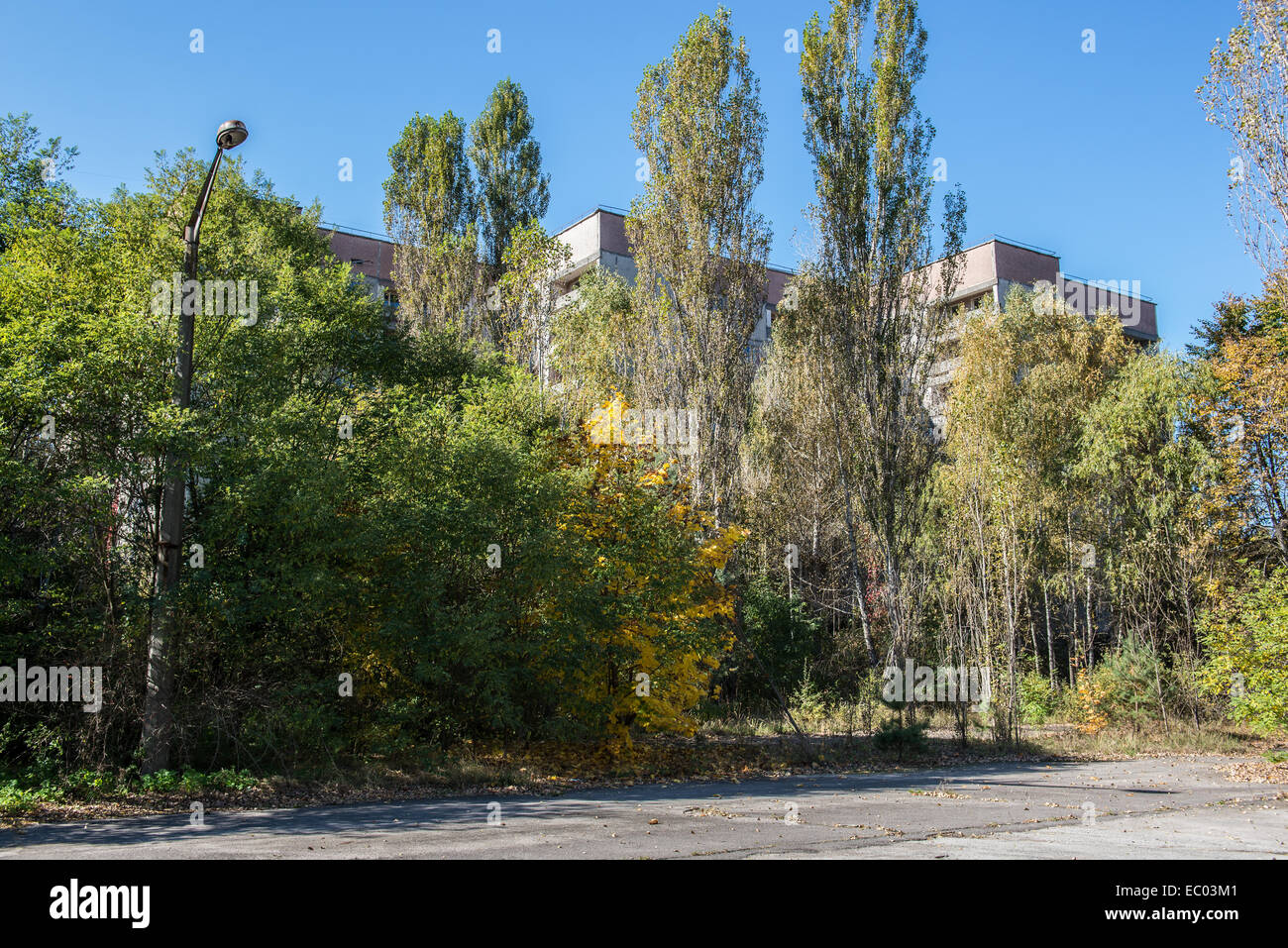 block of flats on Heroes of Stalingrad Street in Pripyat abandoned city ...
