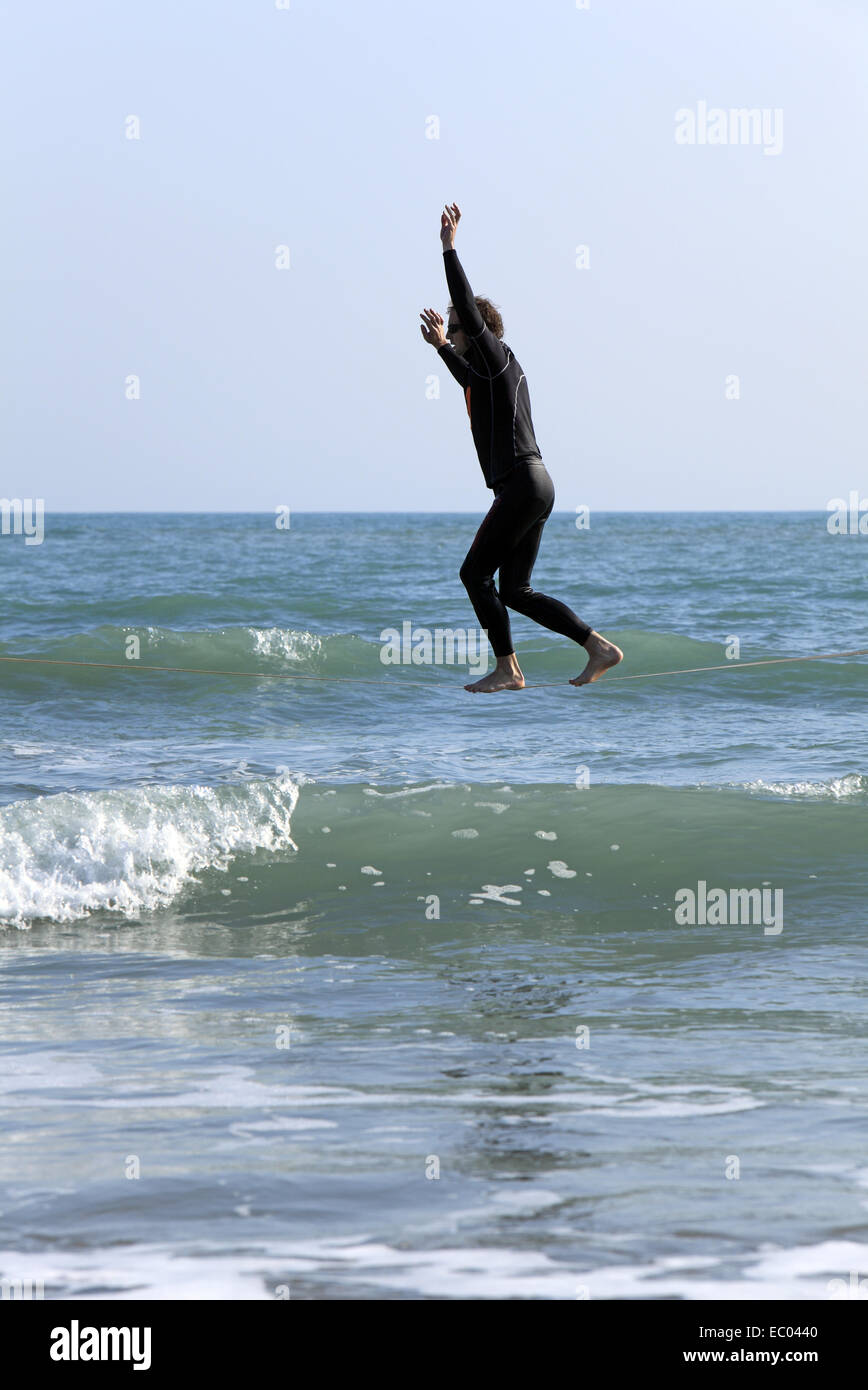 Waterline in Frontignan Beach, Languedoc Roussillon, France Stock Photo ...