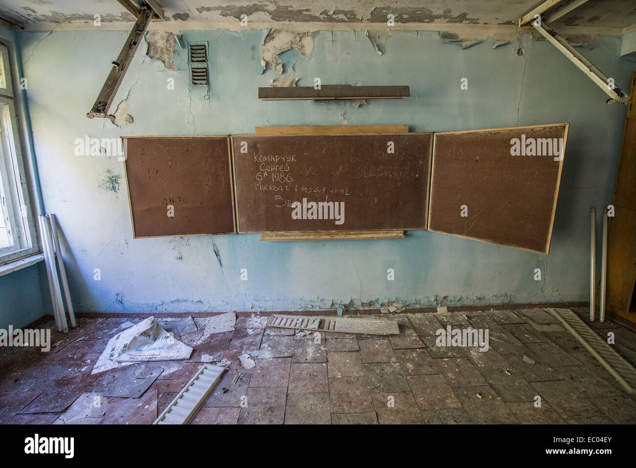 classroom in Middle School Number 3 in Pripyat abandoned city ...