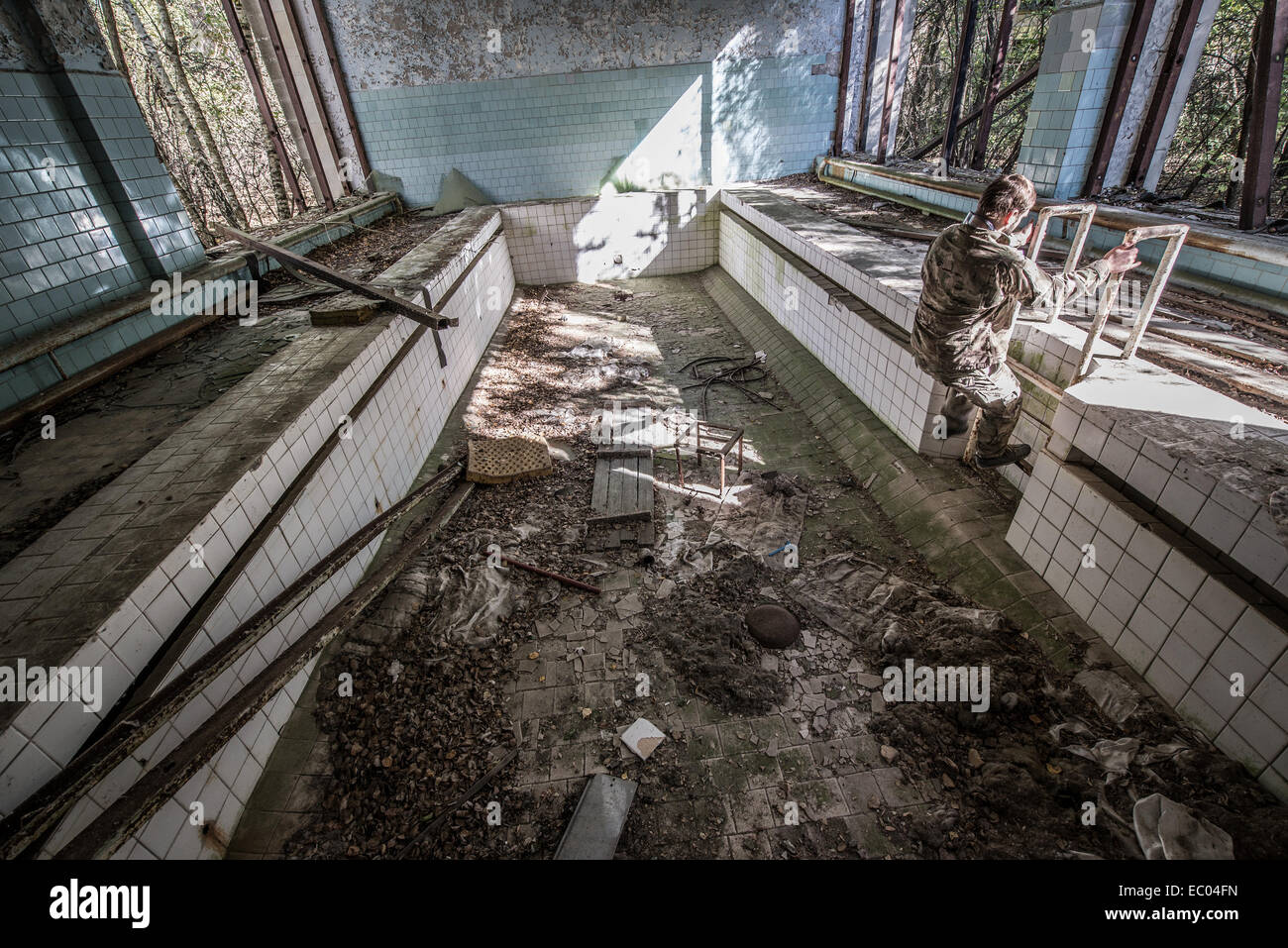 inside the "Lazurnyj" or "Lazurny" (eng. Azure) swimming pool in ...