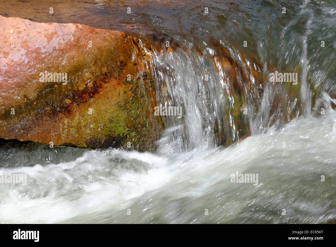 A small water fall in a river in Arizona Stock Photo - Alamy