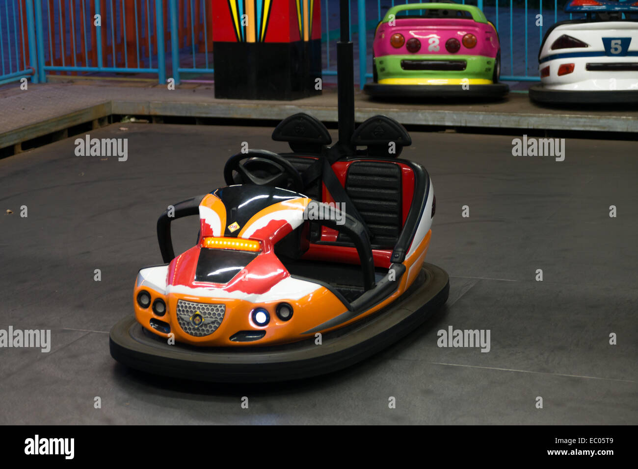 Colored bumping car in a park for kids Stock Photo - Alamy