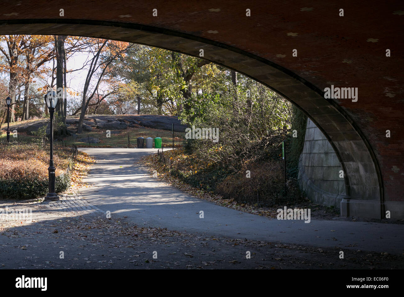 Winterdale Arch underpass in Central Park, New York Stock Photo - Alamy