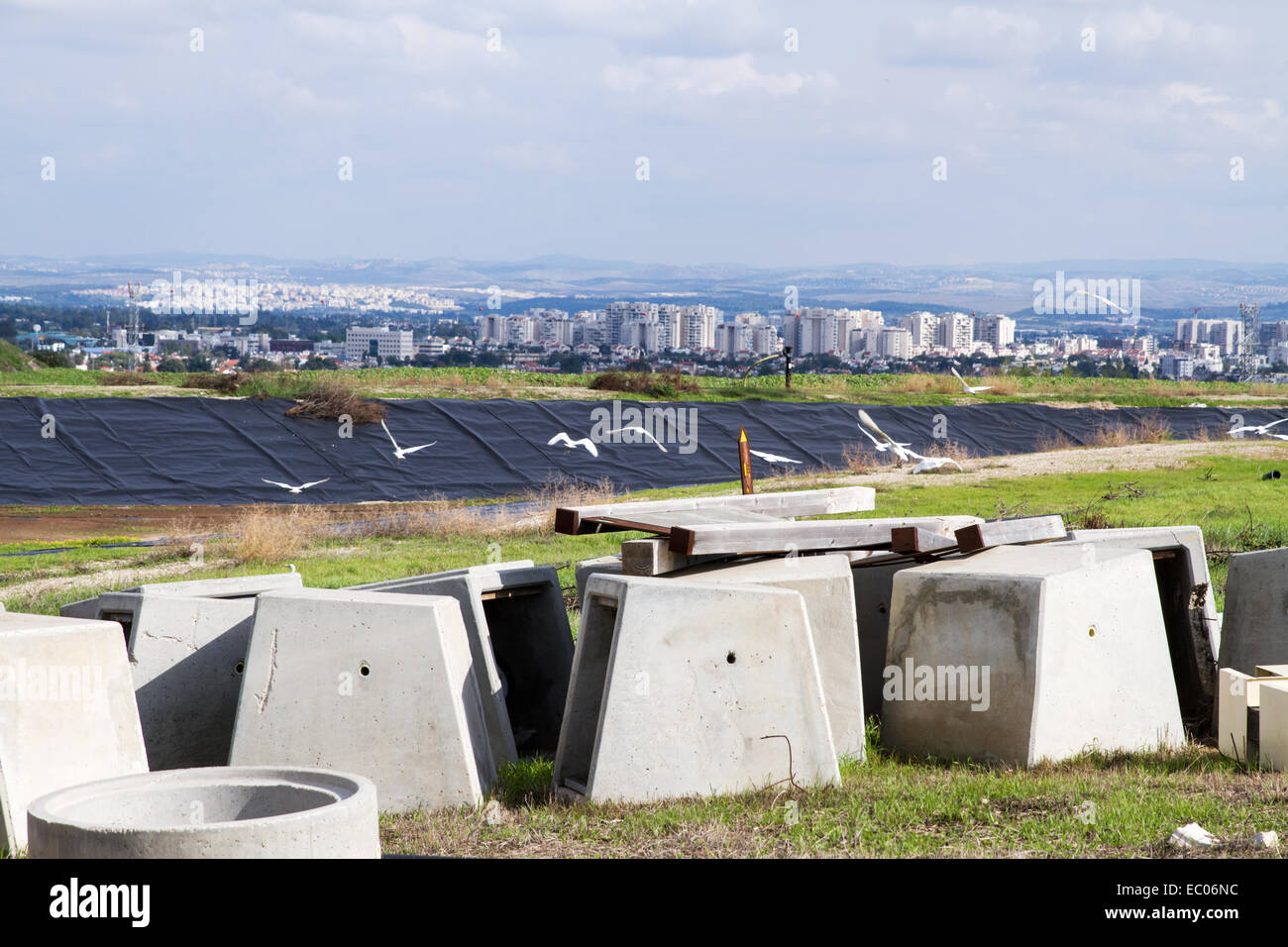 View of the city Yehud bird's-eye view . Israel Stock Photo - Alamy