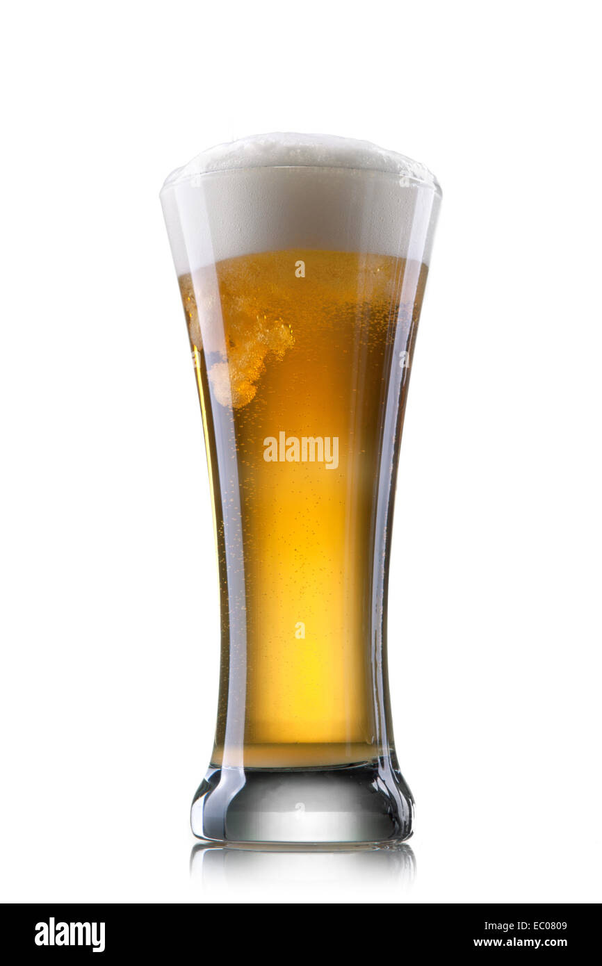 Amber beer in glass Cut Out Stock Images & Pictures - Alamy
