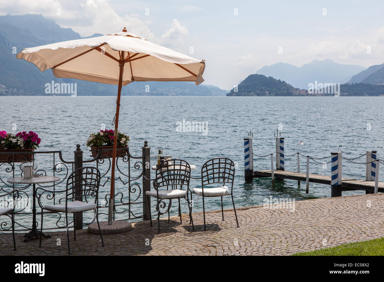 Cafe on promenade in menaggio hi-res stock photography and images - Alamy