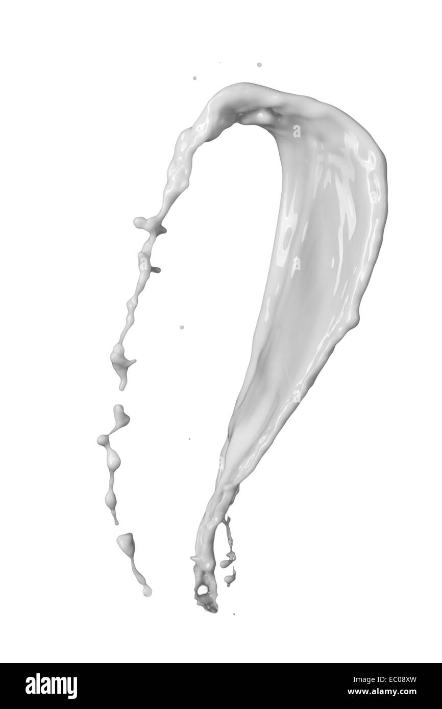 milk splash isolated on white Stock Photo - Alamy