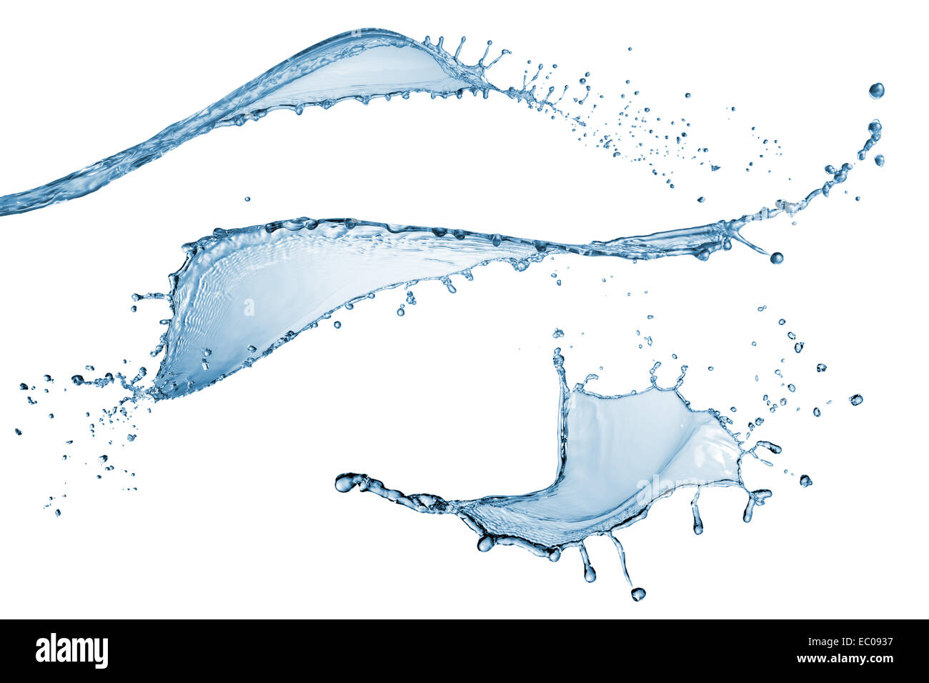 water splash isolated on white Stock Photo - Alamy