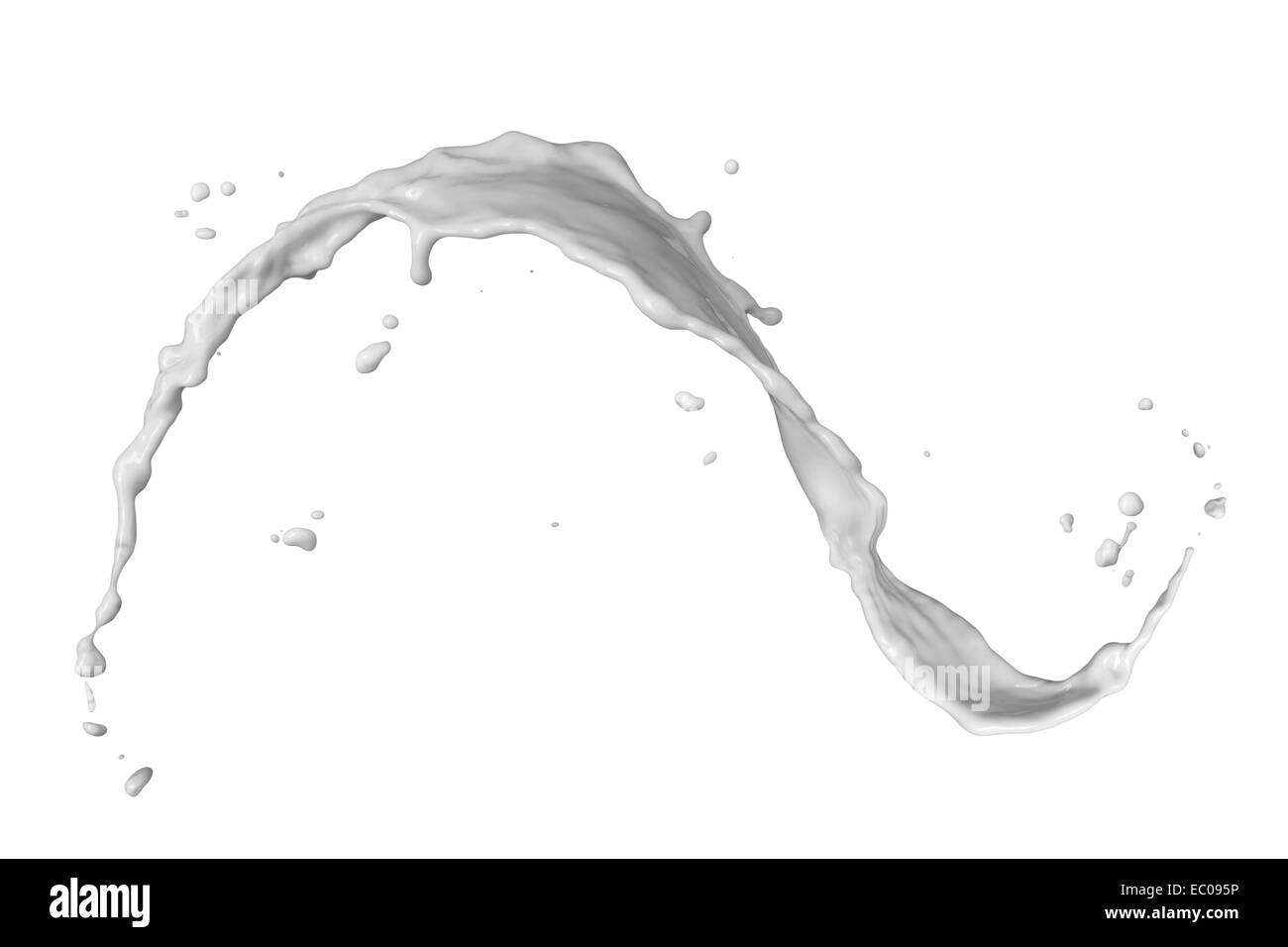 milk splash isolated on white Stock Photo - Alamy