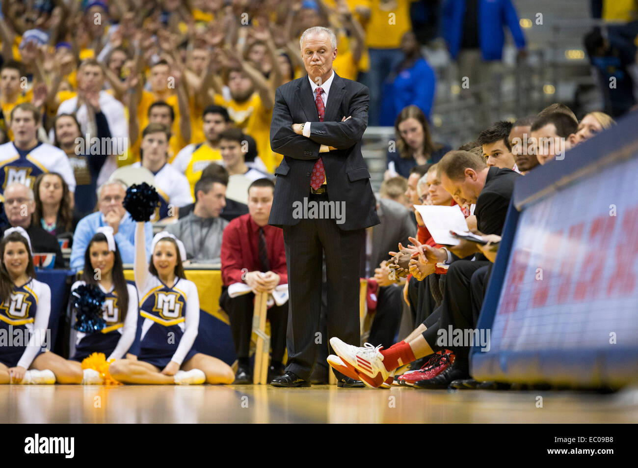 Milwaukee, Wisconsin, US. 6th Dec, 2014. Wisconsin coach Bo Ryan looks ...