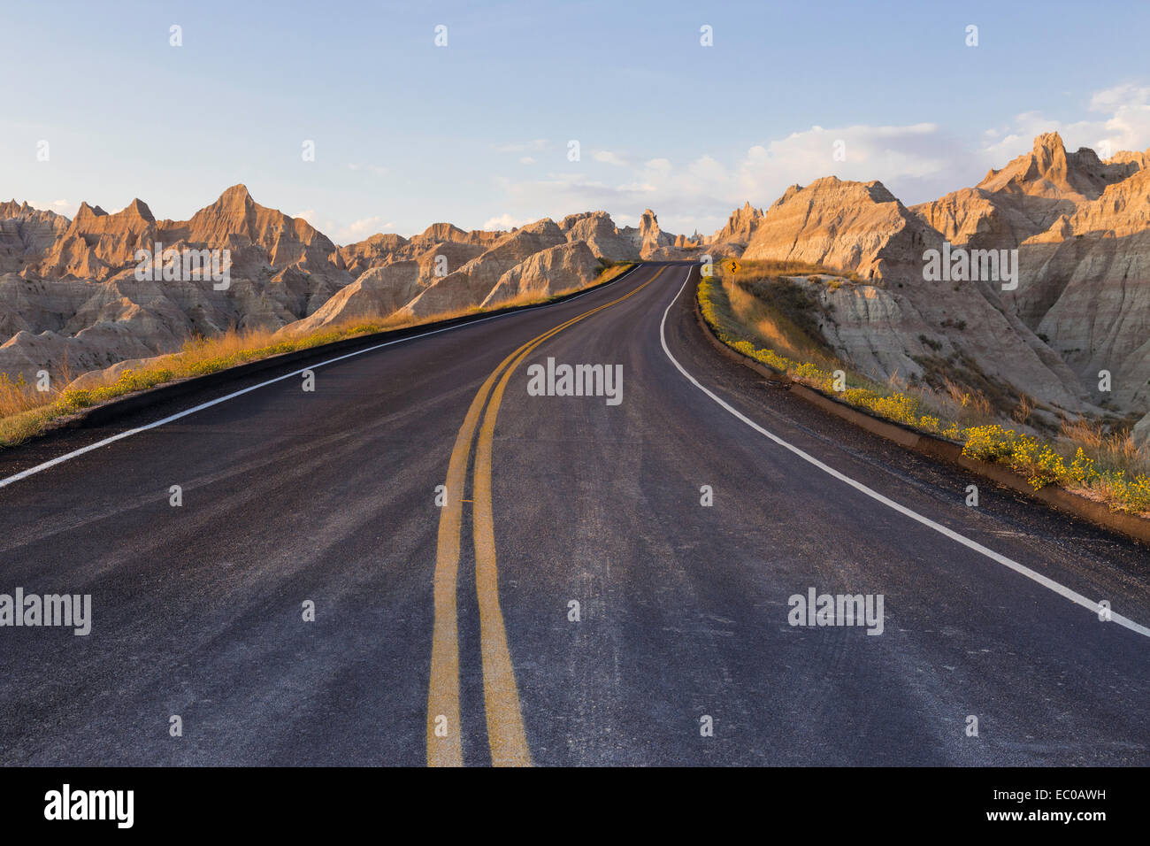 Road in Badlands National Park, SD, USA Stock Photo - Alamy