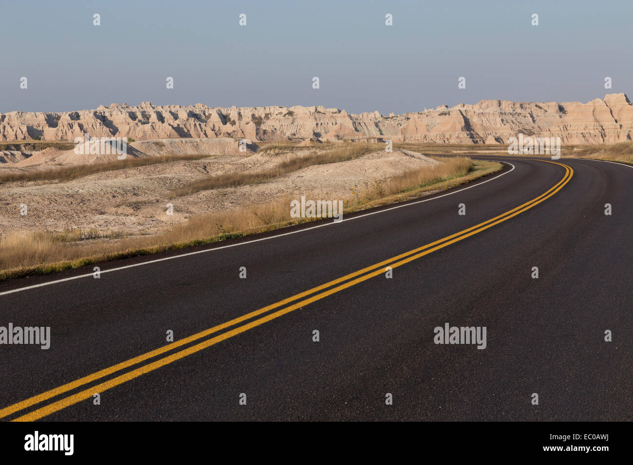 Road in Badlands National Park, SD, USA Stock Photo - Alamy
