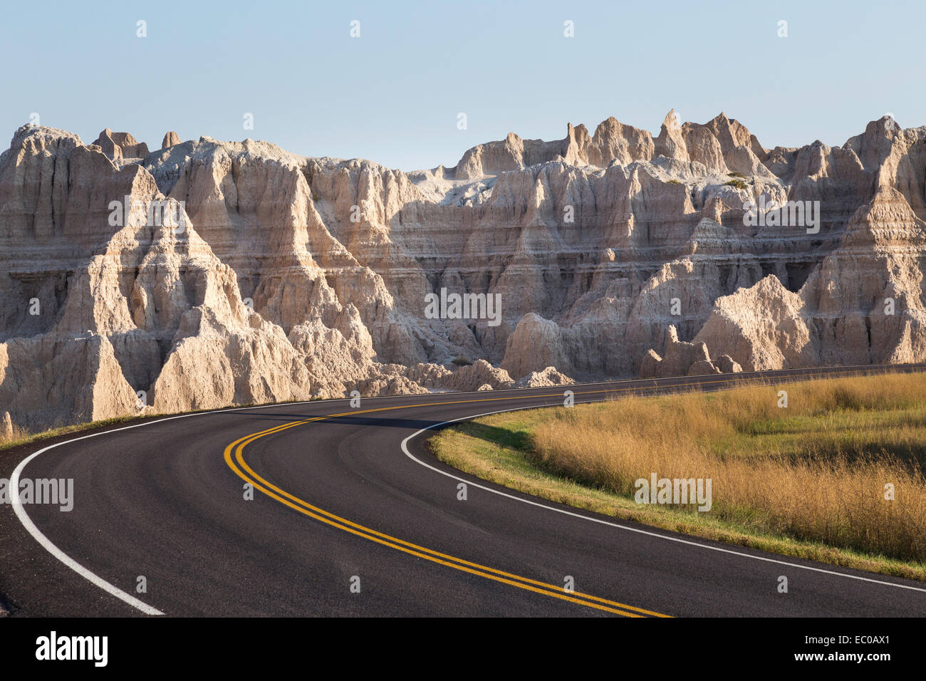 Road in Badlands National Park, SD, USA Stock Photo - Alamy
