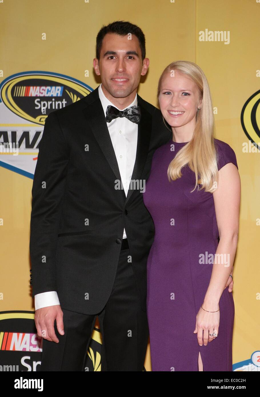 Las Vegas, NV, USA. 5th Dec, 2014. Aric Almirola, Janice Almirola at ...