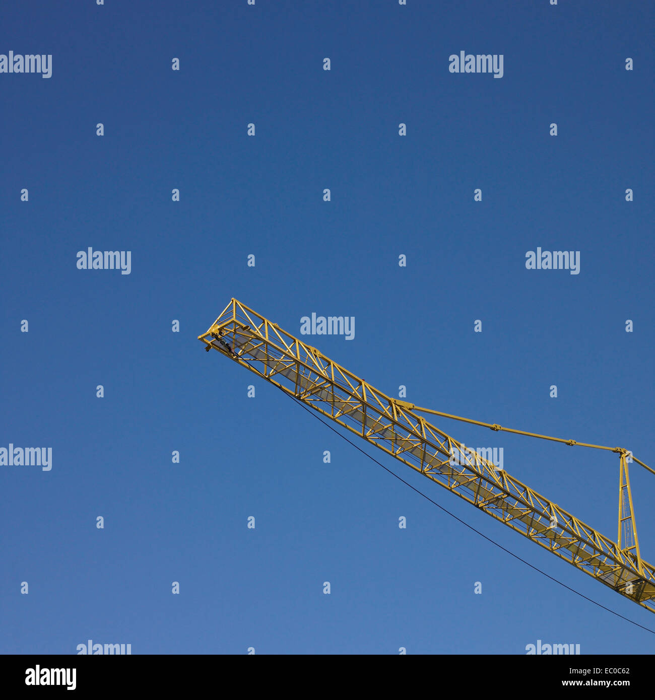 Yellow Industrial Crane Stock Photo - Alamy