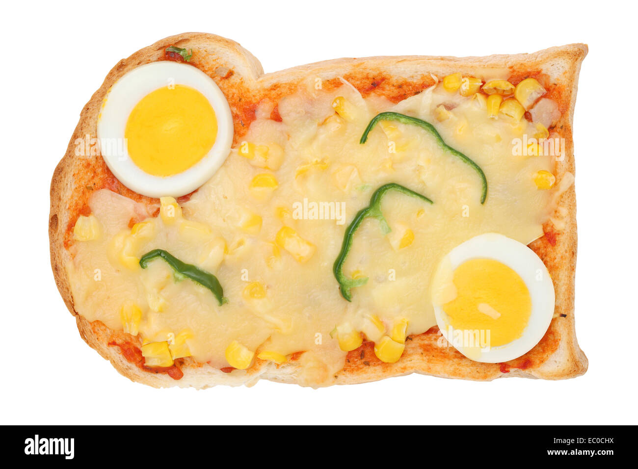 toasted pizza bread isolated on white background Stock Photo - Alamy