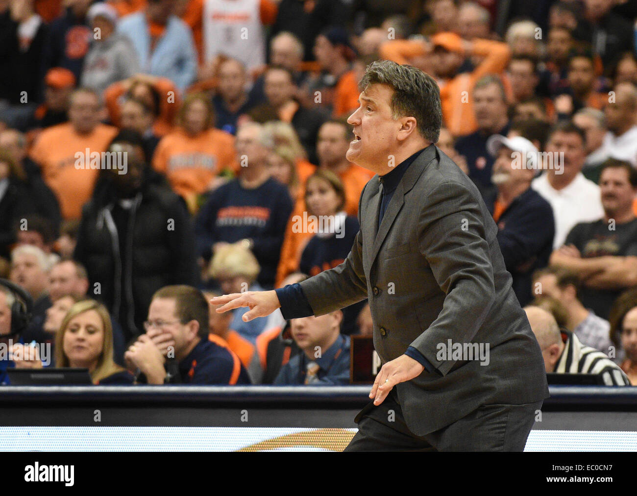 Syracuse, NY, USA. 6th Dec, 2014. St. John's head coach Steve Lavin ...