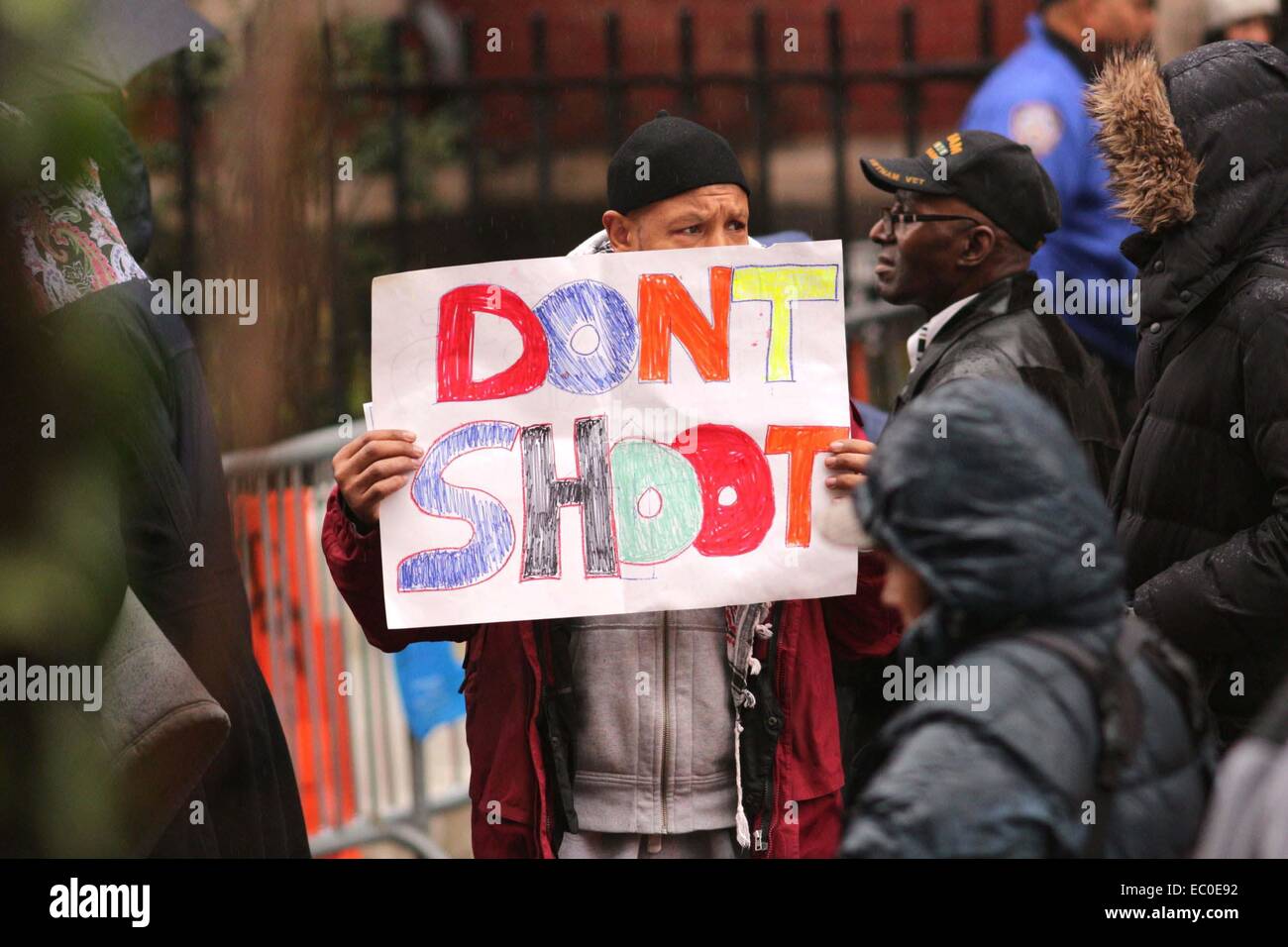 New York, New York, USA. 6th Dec, 2014. Kareem Sanders at the funeral ...