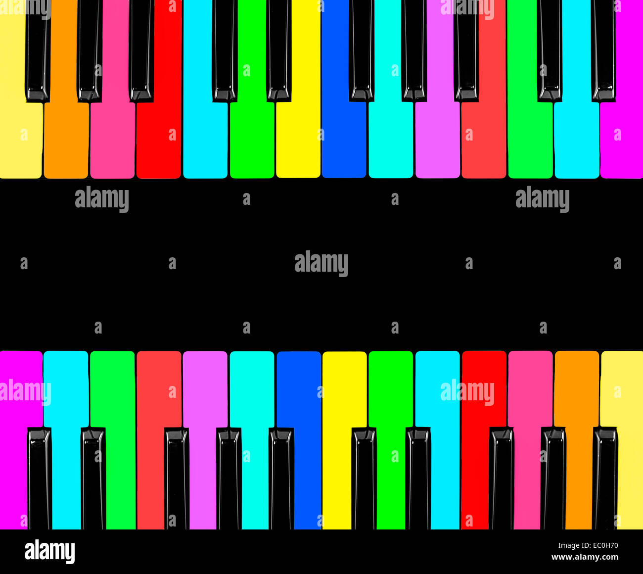 Color Piano isolated on black background Stock Photo - Alamy