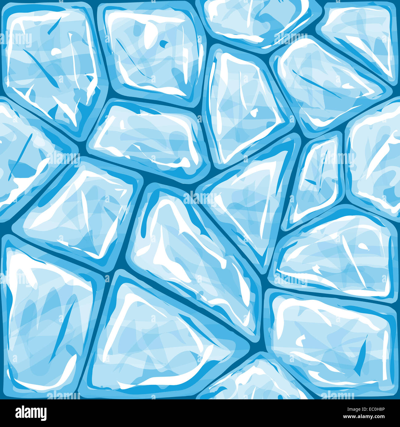 Vector illustration of blue ice brick seamless pattern Stock Photo - Alamy